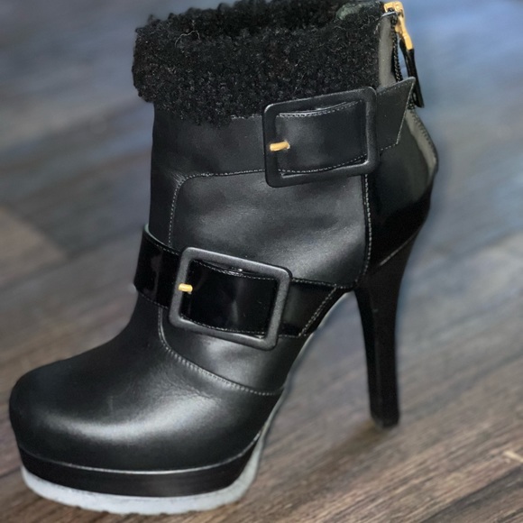 Fendi | Shoes | Fendi Moorland Black Leather Platform Ankle Booties ...
